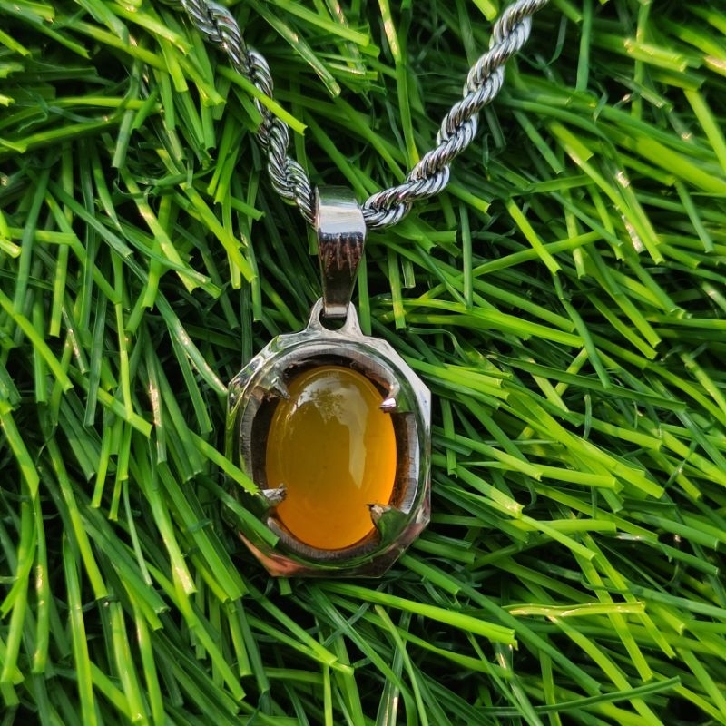 Jual Kalung liontin batu akik Sunkist batu raja grade AAA (Garansi ...