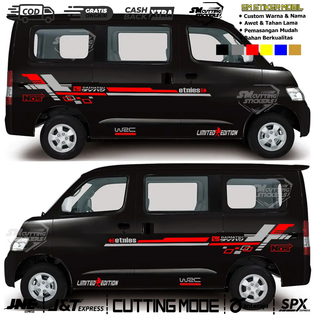 Jual Sticker stiker daihatsu granmax stiker minibus grandmax luxio apv ...