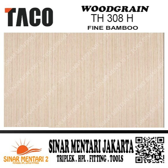 Jual TACO HPL WOODGRAIN TH 308 H FINE BAMBOO | Shopee Indonesia