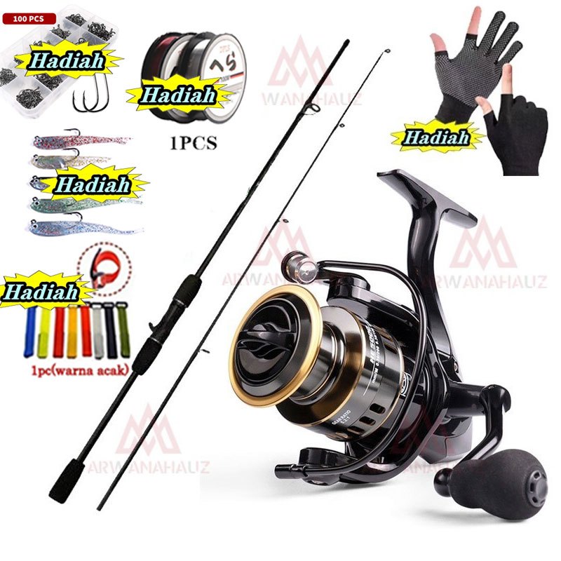 Jual 1.65M/1.8M/2.1M/2.4M Joran Pancing Set 15 Kg Reel Pancing Murah Kuat Power Pancing Set ...