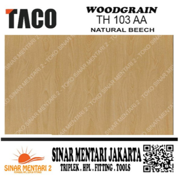 Jual TACO HPL WOODGRAIN TH 103 AA NATURAL BEECH | Shopee Indonesia