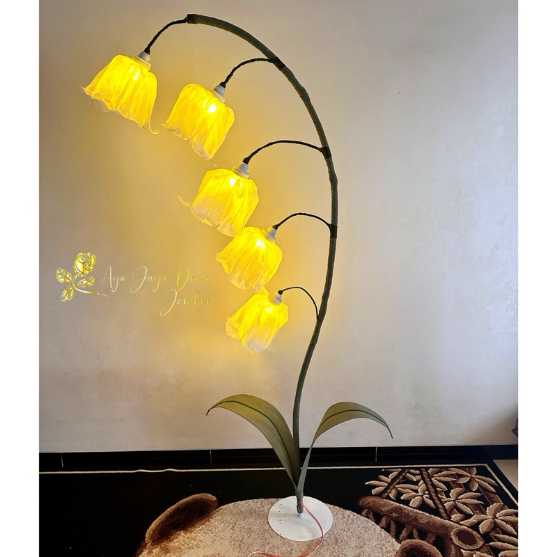 Jual standing bunga lampu lily of the valley dekorasi pelaminan/lampu ...
