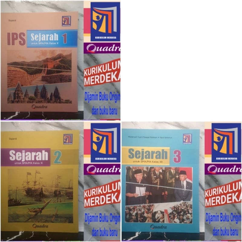 Jual Buku Paket Sejarah SMA Quadra Kelas 10-12 Kurikulum Merdeka | Shopee Indonesia