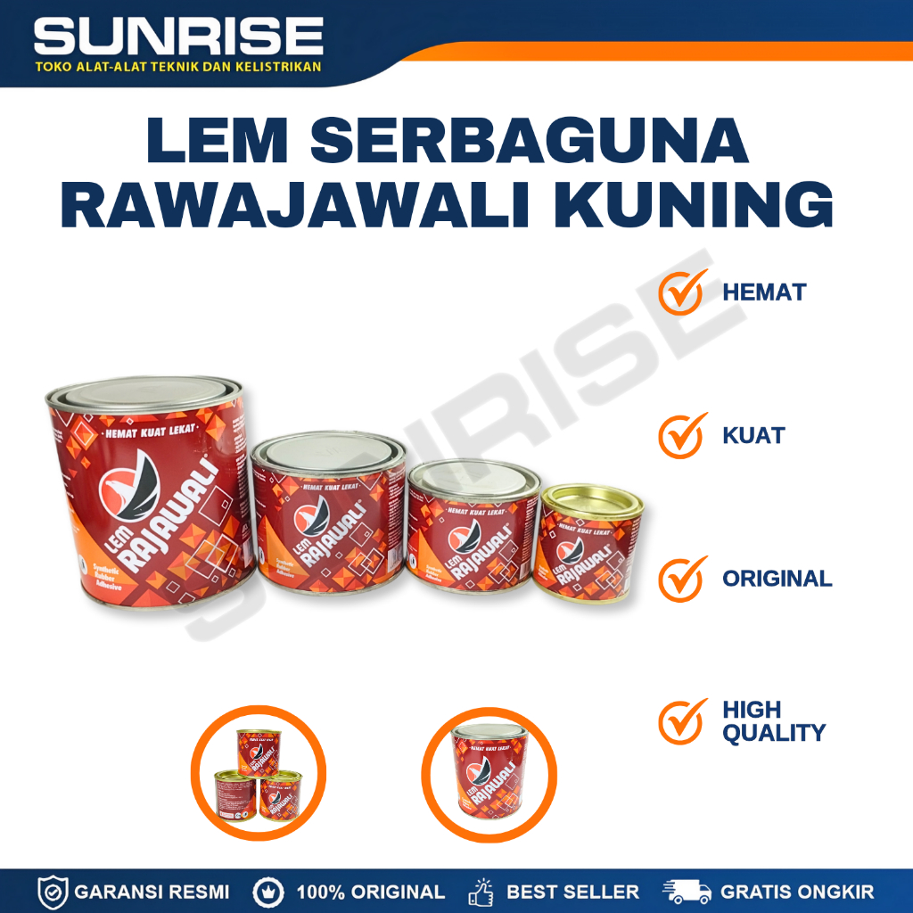Jual LEM KAYU KUNING KALENG SERBAGUNA RAJAWALI | Shopee Indonesia