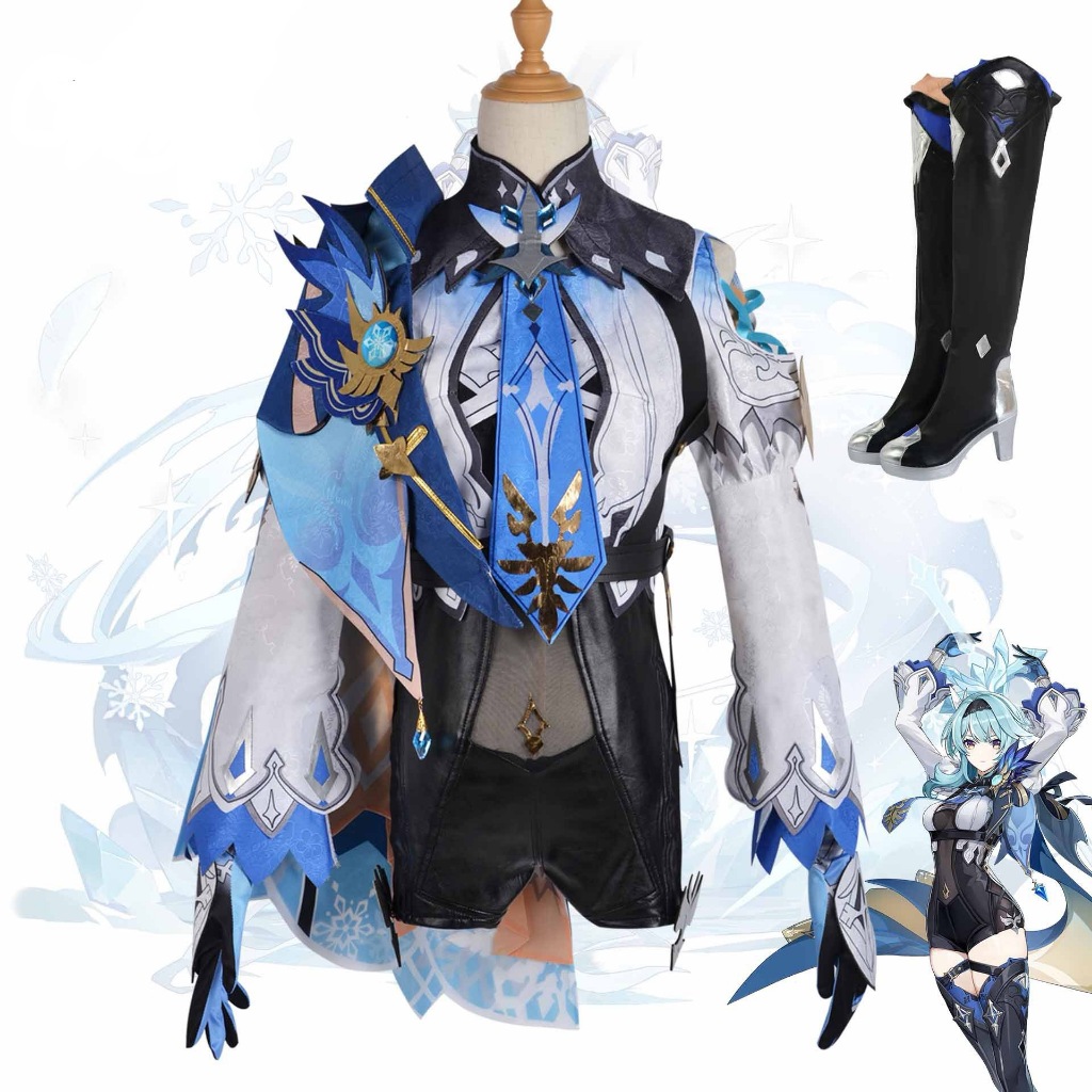 Jual Anime Game Genshin Impact Eula Cosplay Clothing Full Set Costume ...