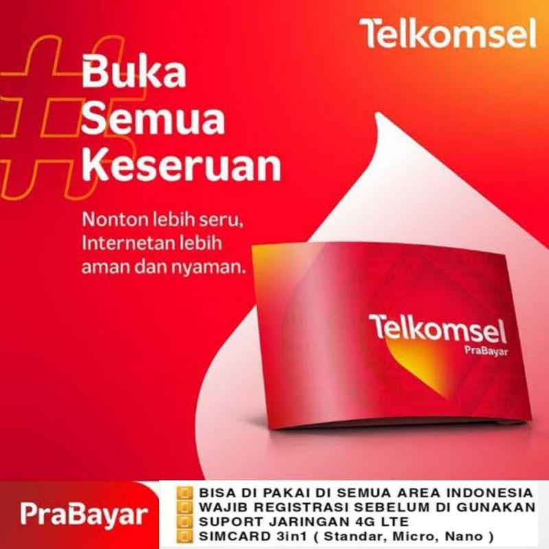 Jual Kartu Perdana Telkomsel Nomor Cantik 4G 5G Tsel Simpati Segel ...