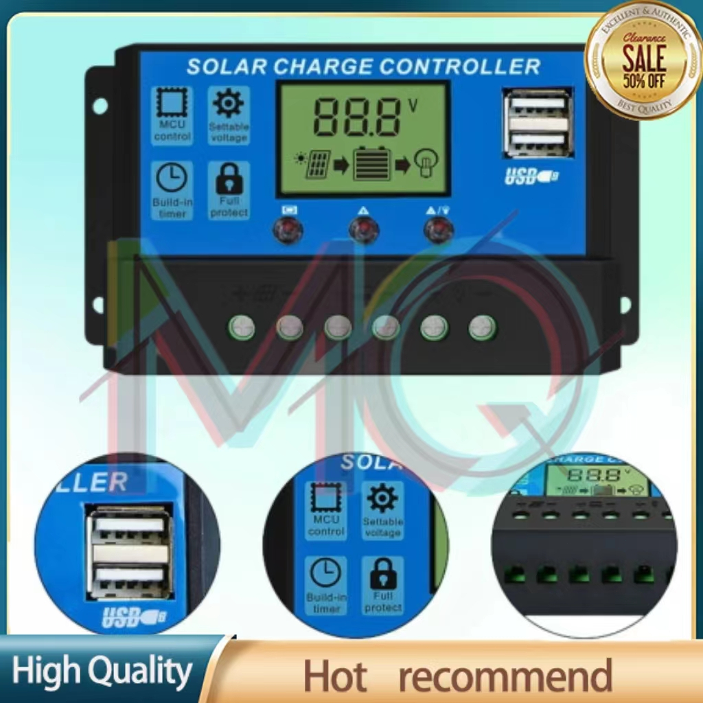 Jual MQ Solar Charge Controller 10A 20A 30A Cell PWM Pengisi Daya Surya 12V24V Pengontrol ...