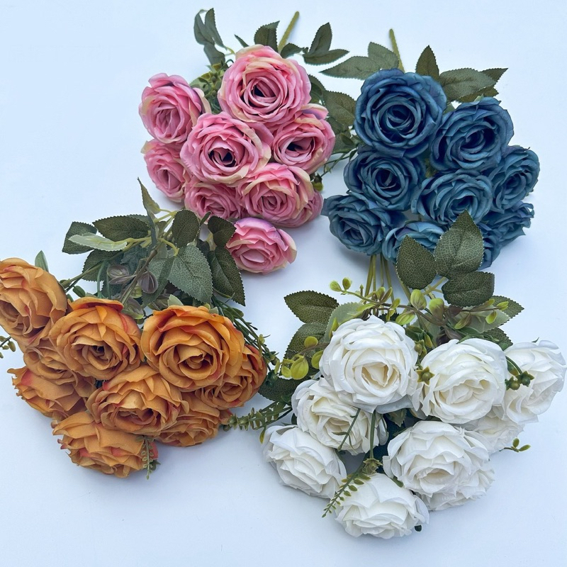 Jual BUNGA MAWAR ARTIFICIAL 9 KUNTUM ROSE ARTIFICIAL FLOWER | Shopee ...