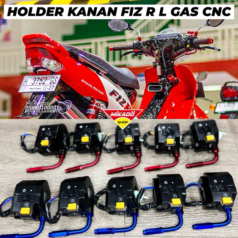 Jual HOLDER KANAN FIZ R KONTES PLUS L GAS CNC SS TWO YAMAHA FIZ ...