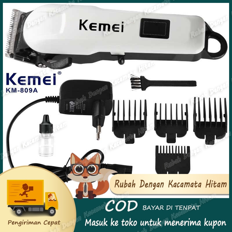 Jual Kemei KM-809A hair clipper mesin cukur isi ulang alat cukur rambut elektrik Kemei KM-809A ...