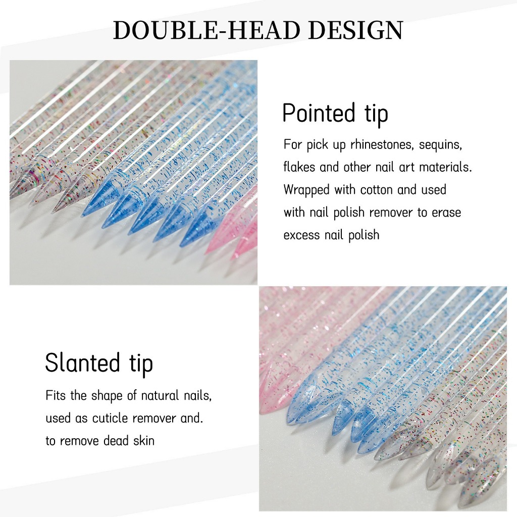 Jual Stik Pen dotting Kuku - Pen Kutikula 100 Pcs Stick Manicure Kuku ...