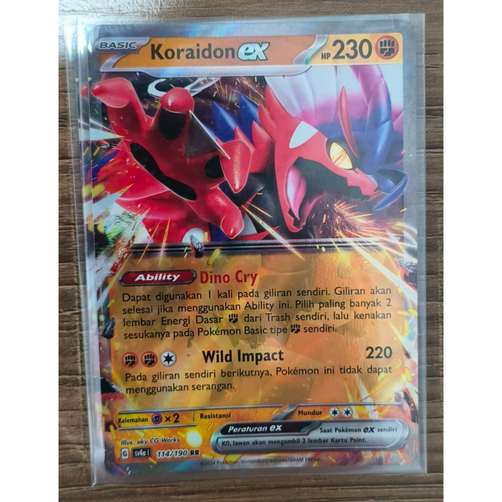 Jual Kartun Pokemon Original TCG sv4a 114/190 Koraidon EX RR Bhs ...