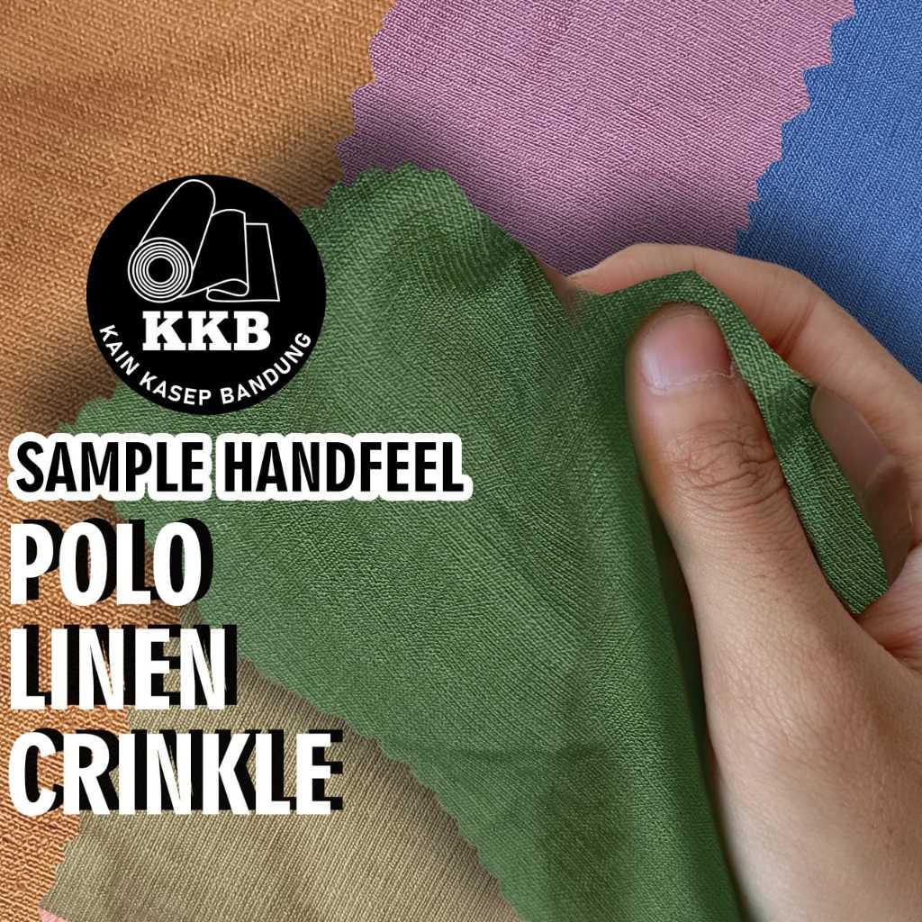 Jual Sample Handfeel Kain Polo Linen Crinkle | Shopee Indonesia