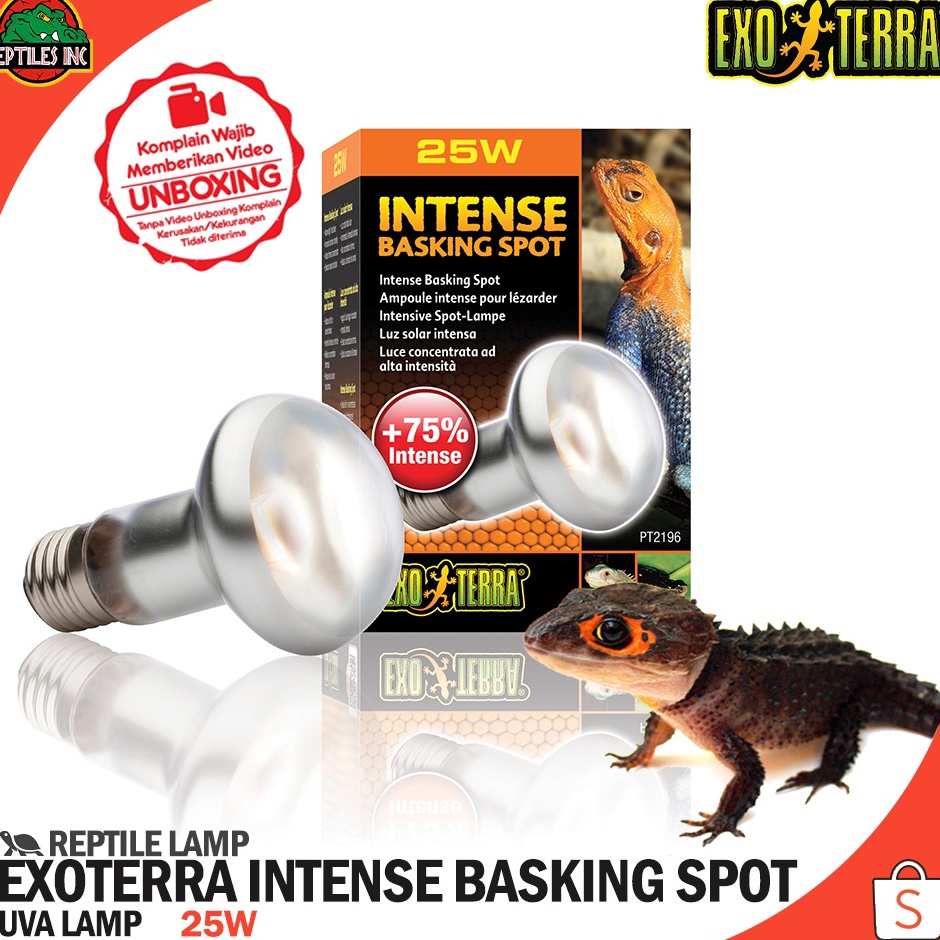 Jual KODE N46E Exoterra Intense Basking Lamp Lampu UVA Lampu Reptil penghangat pemanas Reptil ...