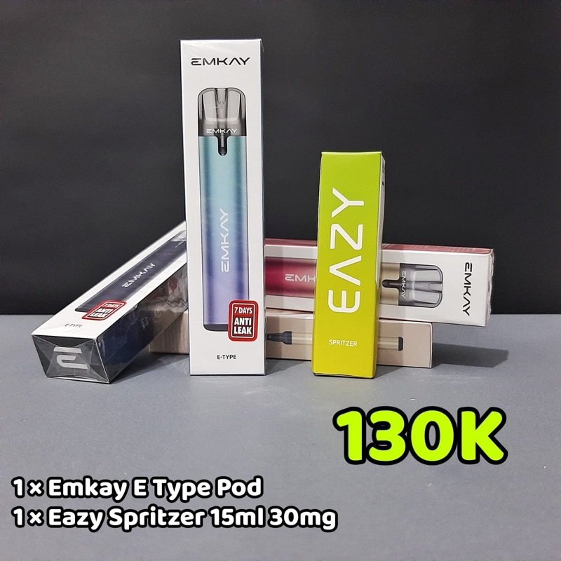 Jual EMKAY E-TYPE Pod Paket Komplit | Shopee Indonesia