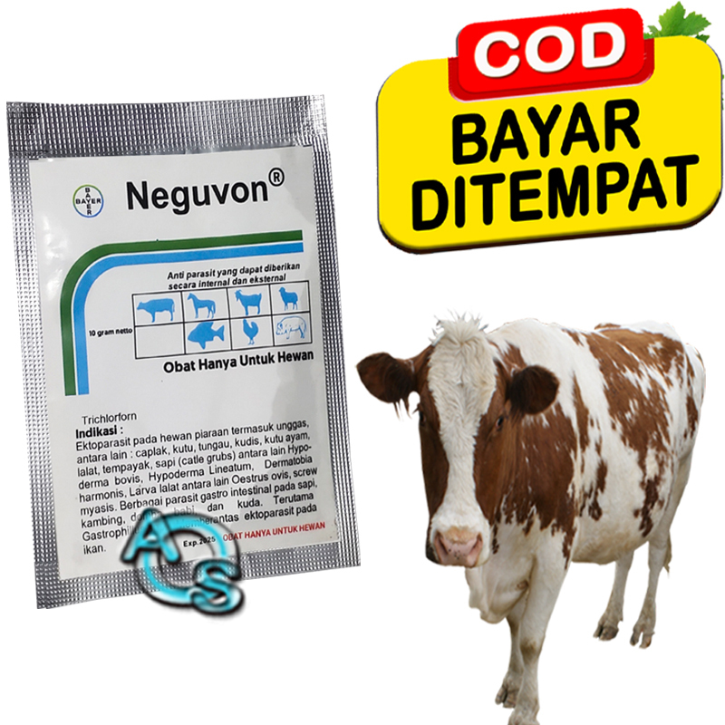 Jual Obat Kutu Sapi Kerbau Anti Tungau Basmi Parasit Neguvon Serbuk ...