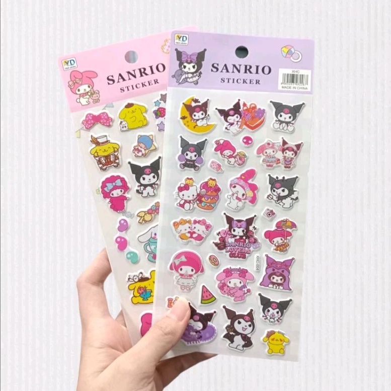 Jual sanrio sticker 3d | stiker sanrio 1 lembar | sticker anak ...