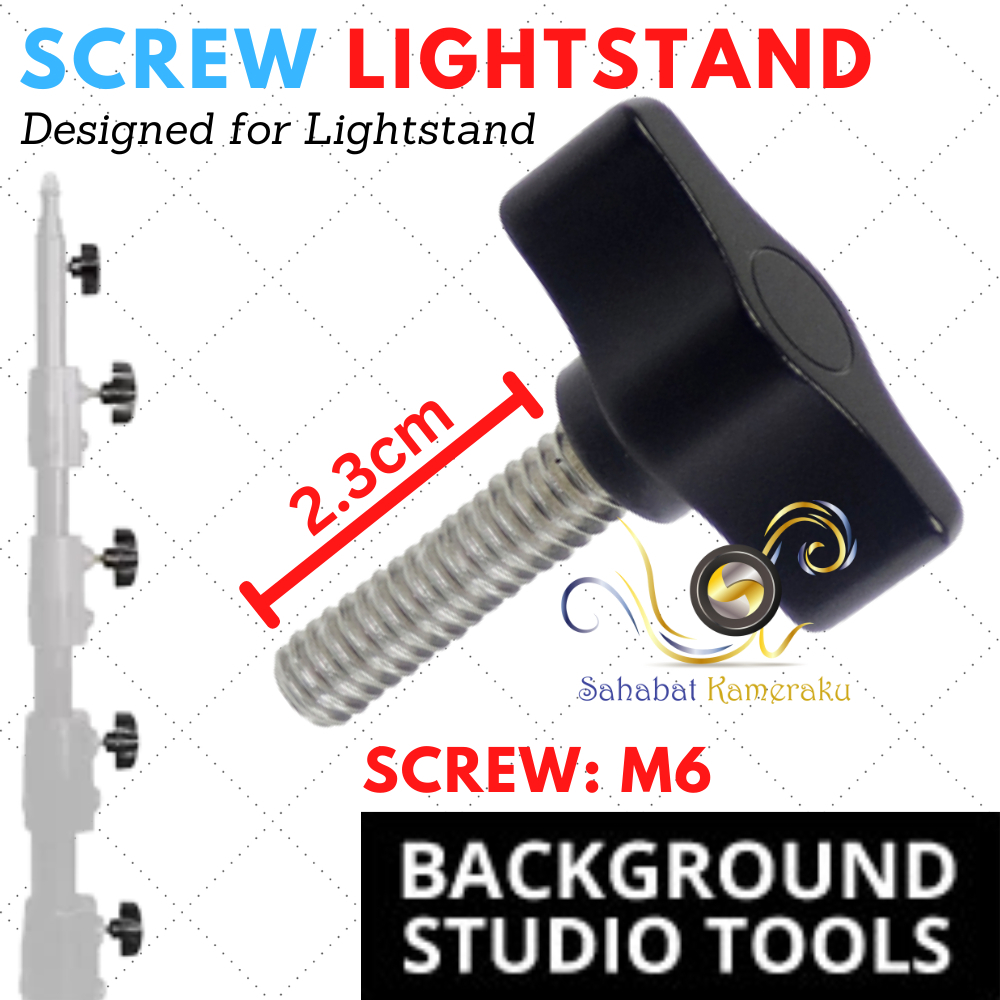 Jual Baut Light Stand Tripod Lampu Lightstand Ulir ukuran M6 / 6mm atau ...