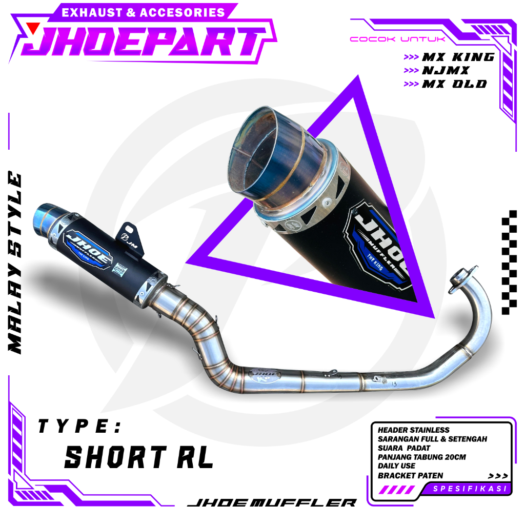 Jual Knalpot Racing MX KING MX NEW MX OLD Malaysia Style Bulat Short RL ...