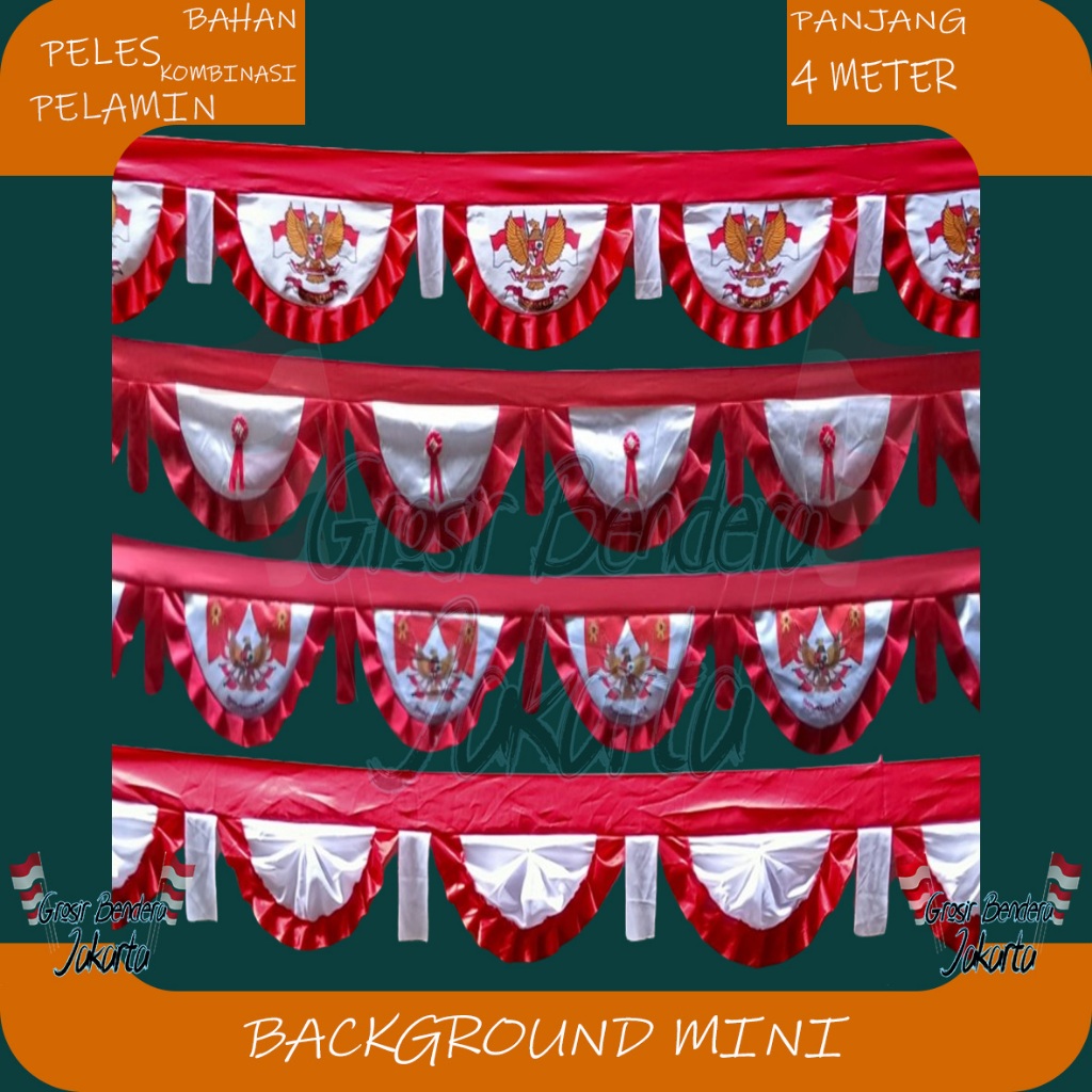 Jual Bendera Background Mini - 10Gelombang | Shopee Indonesia