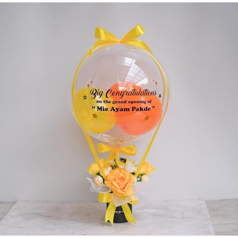 Jual HOT AIR BALLOON MIX ARTIFICIAL FLOWER GRADUATION BALLOON FLOWER ...
