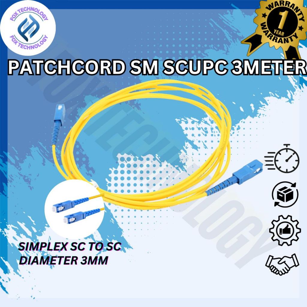 Jual [𝐇𝐈𝐆𝐇 𝐐𝐔𝐀𝐋𝐈𝐓𝐘] Kabel Fiber Optic Patch Cord Warna Kuning 3 Meter FO Patch Cord Single Mode ...