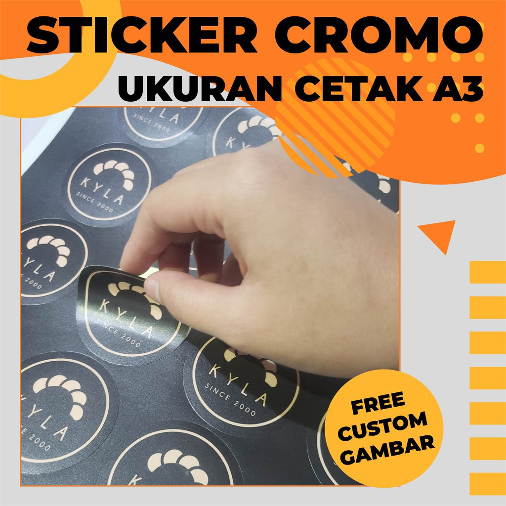 Jual Cetak Stiker Chromo Cut A3 Murah / Cetak Stiker Label Kemasan ...