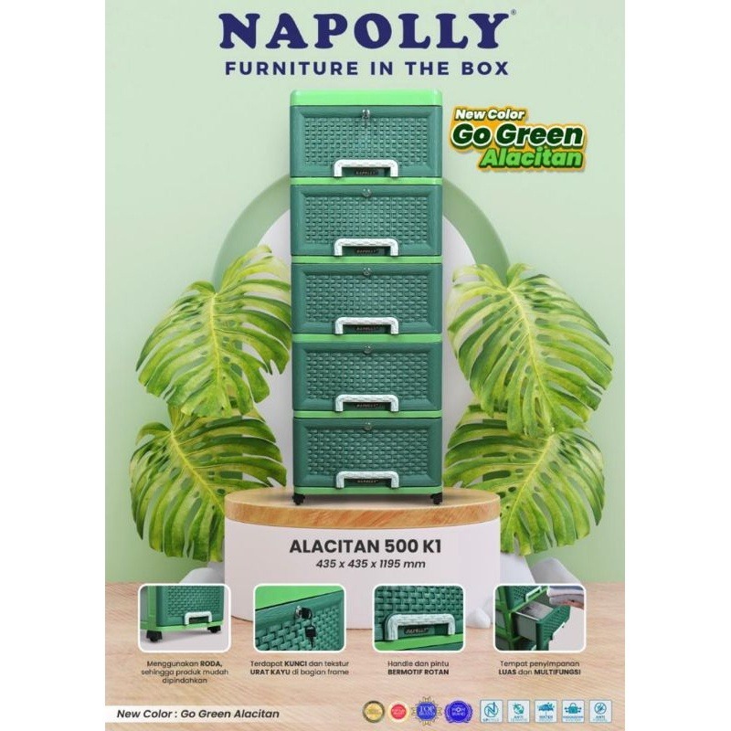 Jual ALACITAN 500 K1 RAK LACI CABINET NAPOLLY RODA / Laci Napolly ...