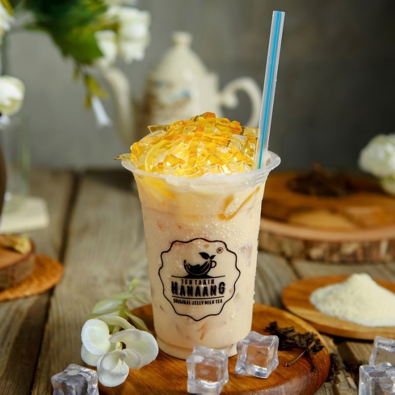 Jual Minuman Kekinian Bandung Teh Tarik HANAANG original jelly milk tea ...