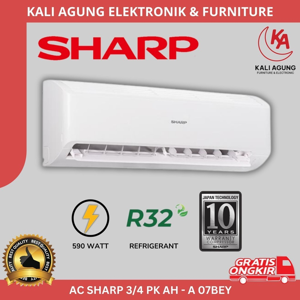 Jual AC SHARP 3/4 PK - AHA 07 BEY - GRATIS PEMASANGAN SERANG KOTA | Shopee Indonesia