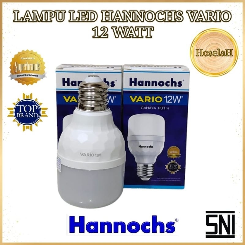 Jual Lampu LED Hannochs Vario 12 Watt Cahaya Putih | Shopee Indonesia