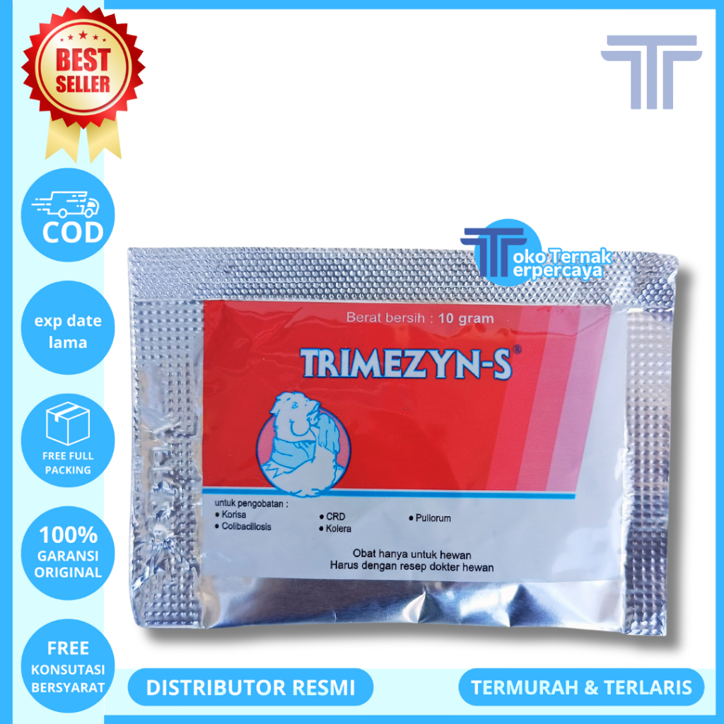 Jual TRIMEZYN S 10 GRAM - Obat Korisa Coli Kolera Pulorum Pilek CRD ...