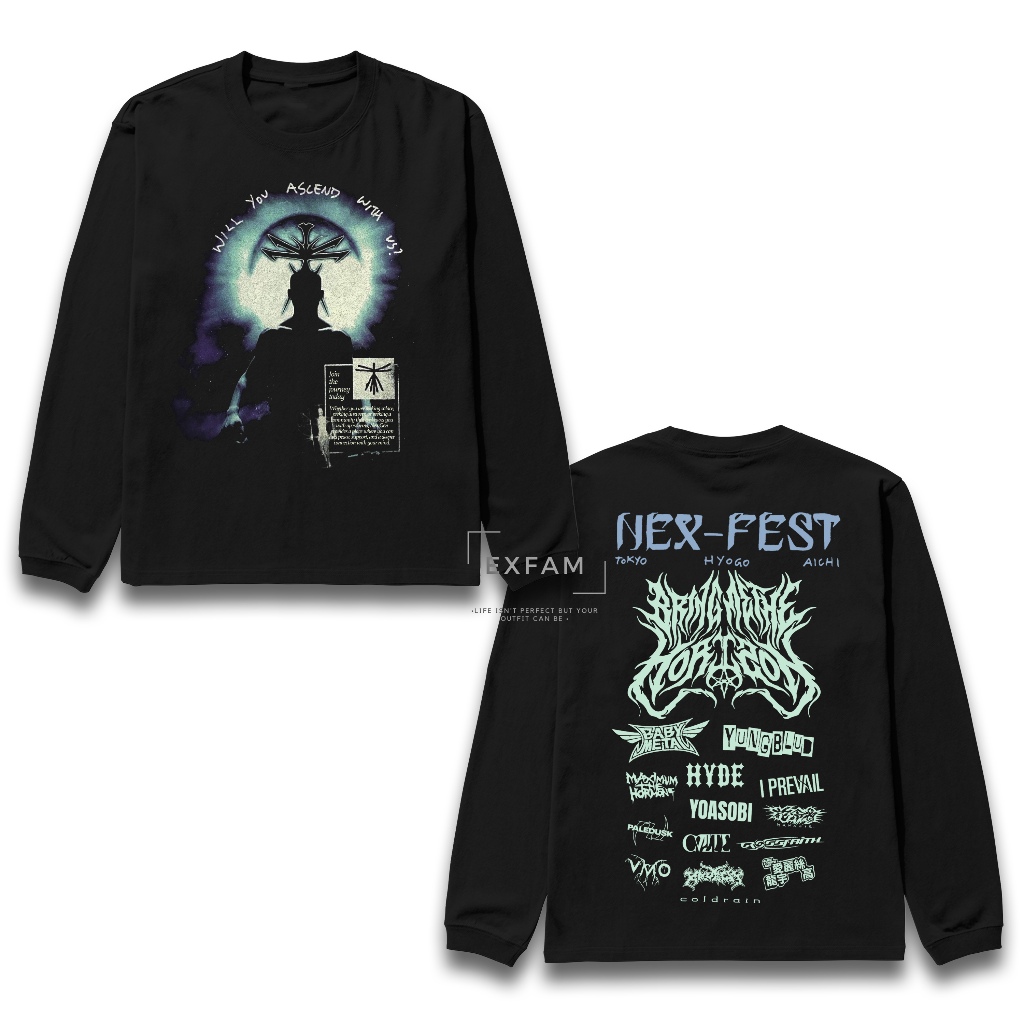 Jual T Shirt Kaos Lengan Panjang/Longsleeve Band Bmth Next Fest Tour In ...