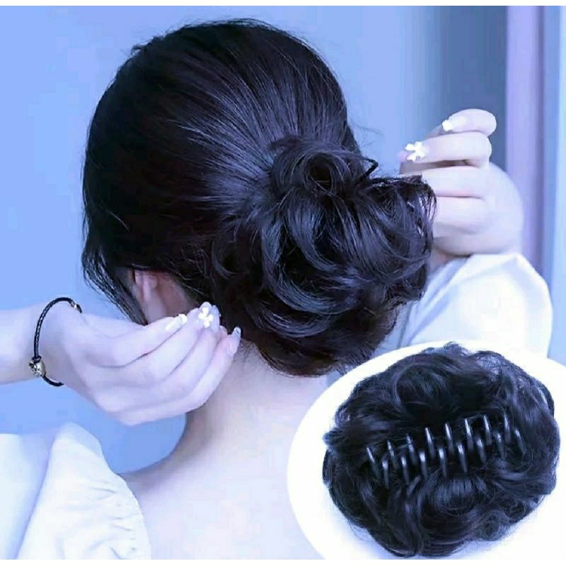 Jual jepit rambut/sanggul cepol (hitam) | Shopee Indonesia
