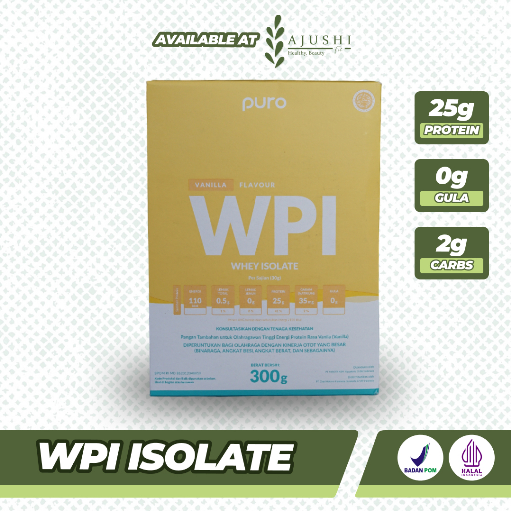Jual Puro WPI Whey Protein Isolate 300grm | Shopee Indonesia