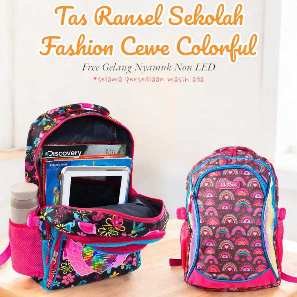 Jual Tas Ransel Sekolah Fashion Cewe Ukuran Besar SD SMP SMA Kuliah ...