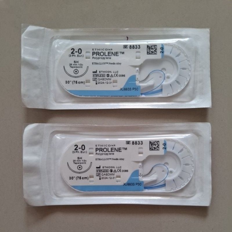 Jual Prolene 2-0 8833 / Benang Operasi Bedah / Benang Ethicon | Shopee ...