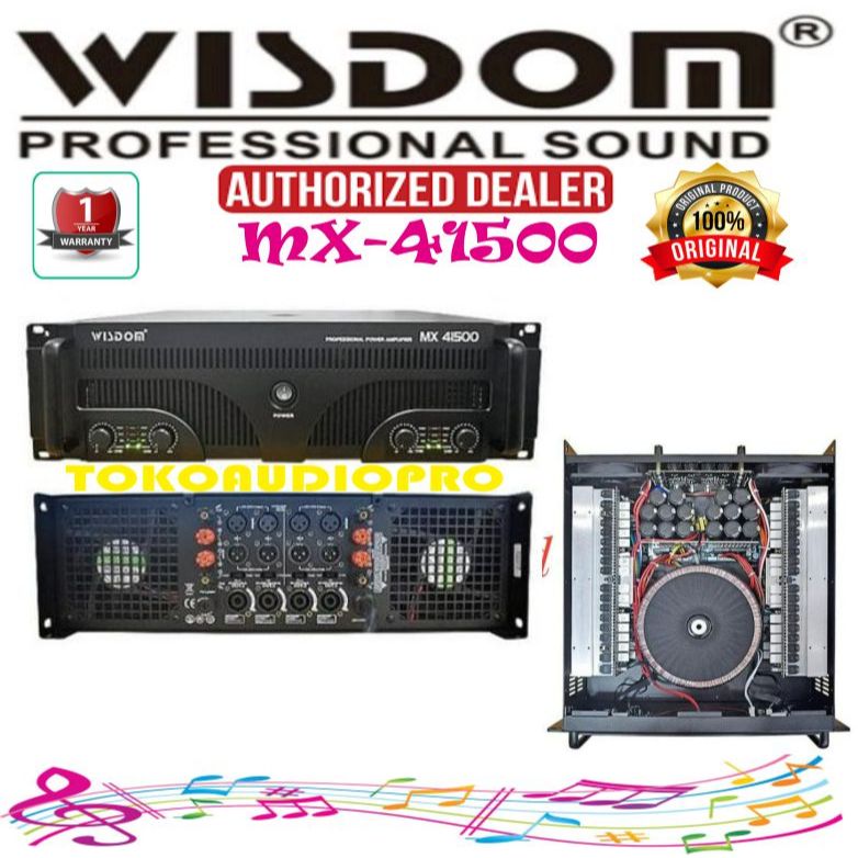 Jual Power Wisdom MX41500 4-Channel Power Amplifier wisdom Mx-41500 ...