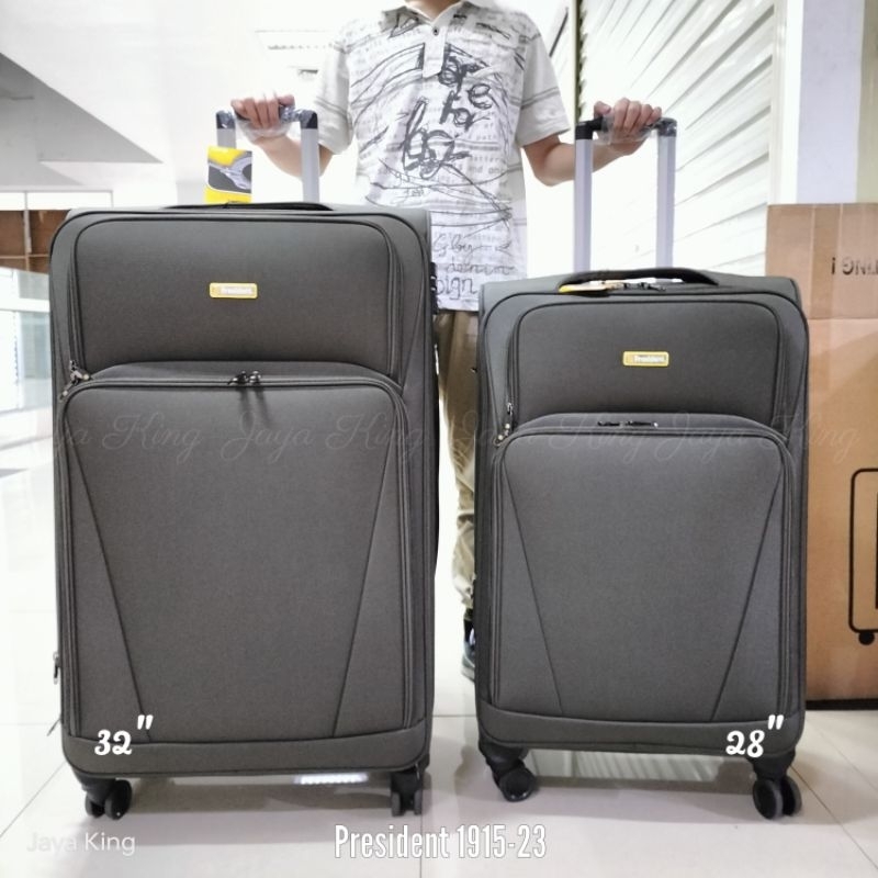 Jual Koper Kain Jumbo 28 32 Inch President Uk Bagasi TSA Resleting Anti ...