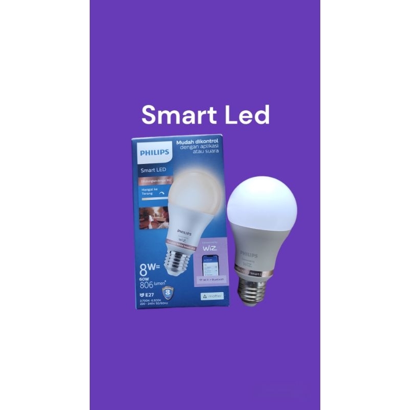 Jual Lampu LED Philips 8 Wat Philips Lampu Smart Led 8 Watt With Wifi ...