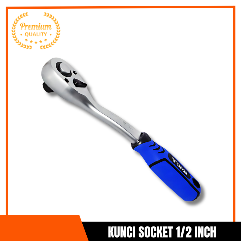 Jual Kunci Rachet Sock Sok Socket 1/2" TORA Quick Wrench Handle Shock ...