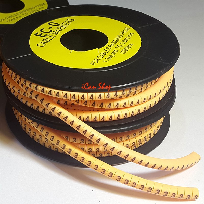Jual Wan Dao - Label Kabel UTP EC-0 1.5mm dan EC-1 2.5mm - Kabel Marker ...