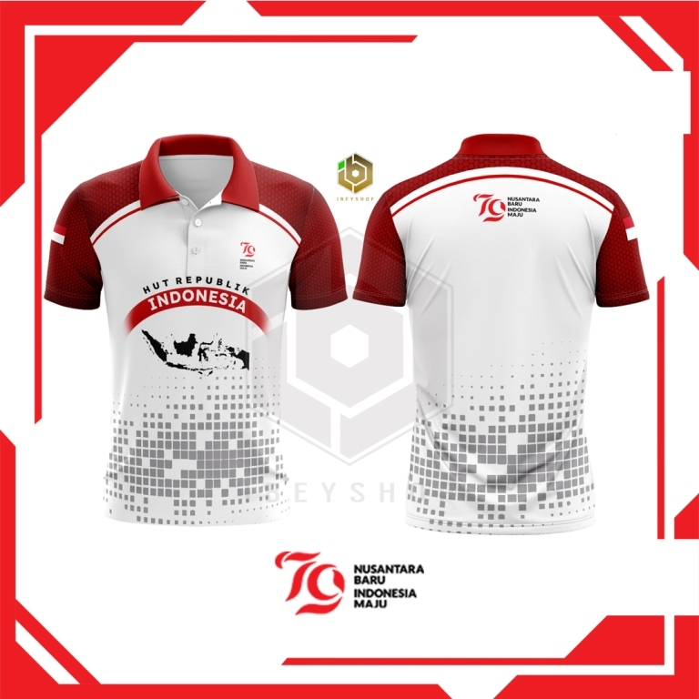 Jual Baju Polo Kaos HUT RI 79 17 AGUSTUS 2024 DIRGAHAYU INDONESIA Fullprint Sublime 05 | Shopee ...