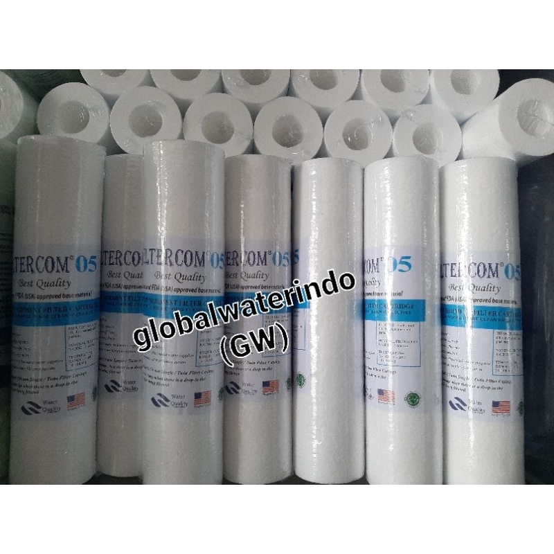 Jual filter air/catridge filter/spon filter air 01 03 05 micron 10 inch ...