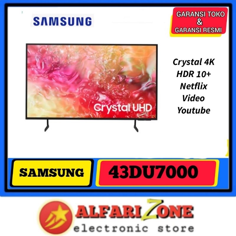 Jual Samsung Smart TV LED 4K Crystal UHD 43" 43DU7000 UA43DU7000 ...