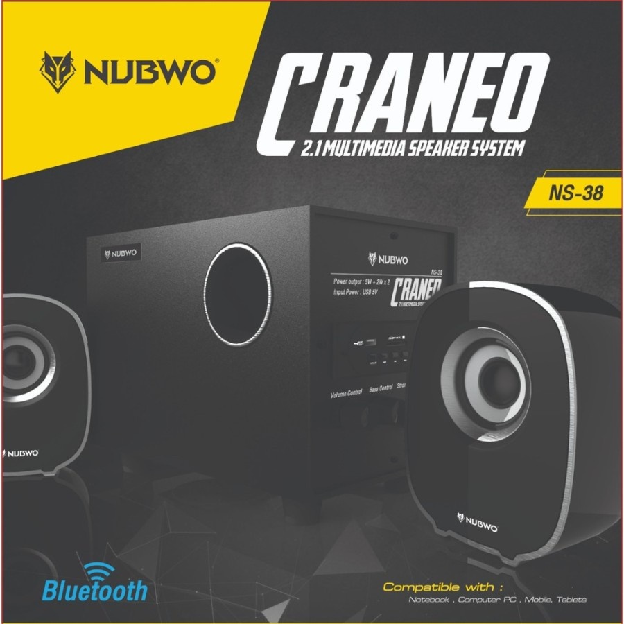 Jual NUBWO CRANEO NS-38 SPEAKER BLUETOOTH SUPER BASS - DISASS JOGJA | Shopee Indonesia