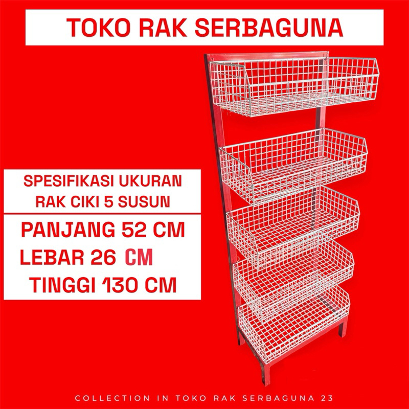 Jual Rak ciki warung 5/6 susun | Shopee Indonesia