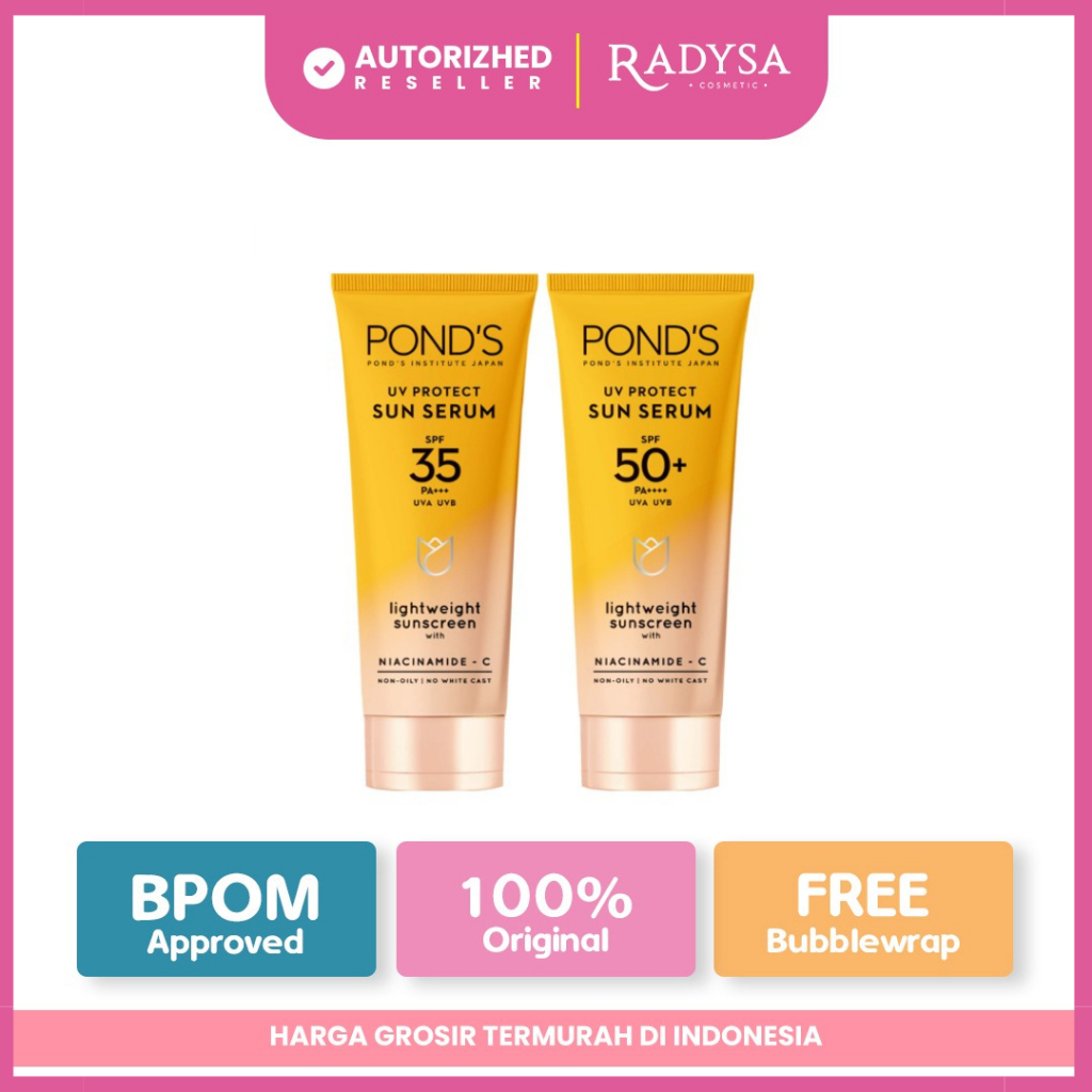 Jual 𝐑𝐀𝐃𝐘𝐒𝐀 - PONDS Pond's UV Protect Sun Serum SPF35 PA+++ / SPF50+ PA++++ UVA UVB Lightweight ...