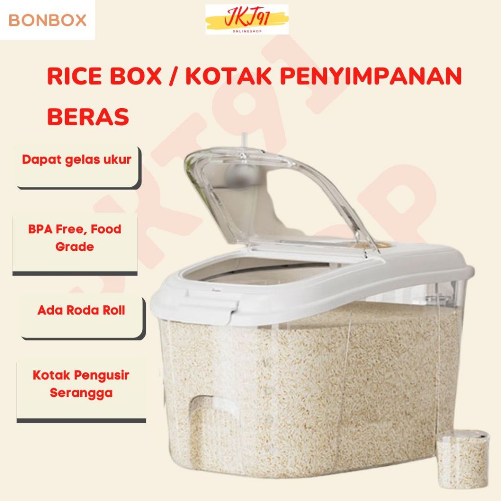 Jual Tempat Beras-Dispenser Beras-Wadah Beras-Rice Box BONBOX Bucket ...