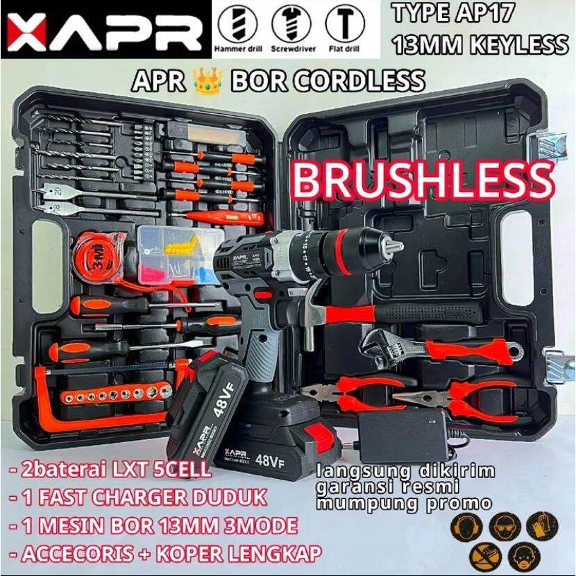 Jual COD Bor Impact Cordless 10mm 88V XAPR JAPAN TECHNOLOGY AP85 ...